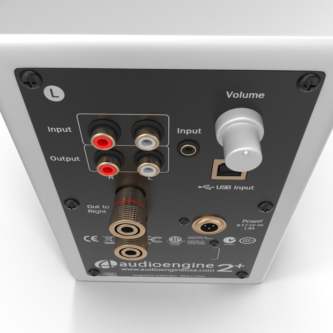 multimedia speakers audioengine a2 3d model