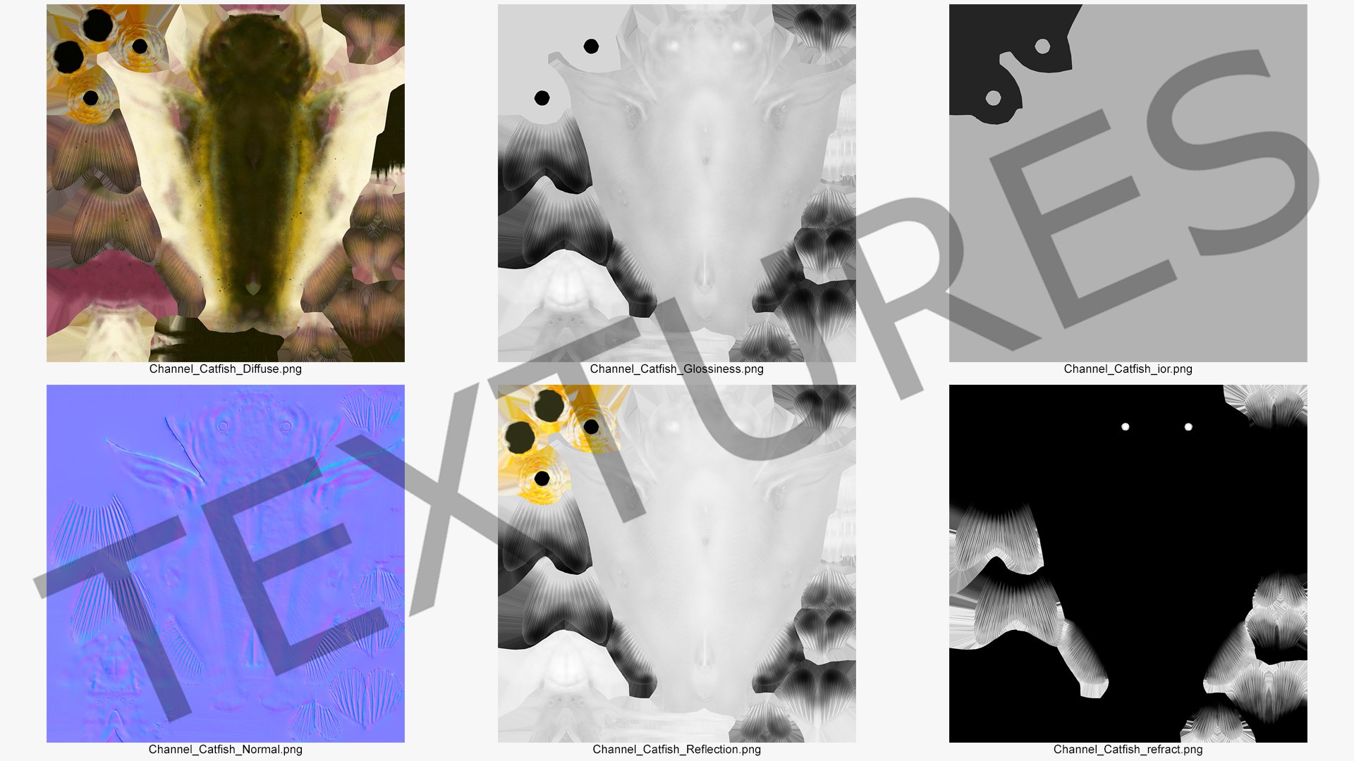 3D Channel Catfish Laying On Side Model - TurboSquid 1830822