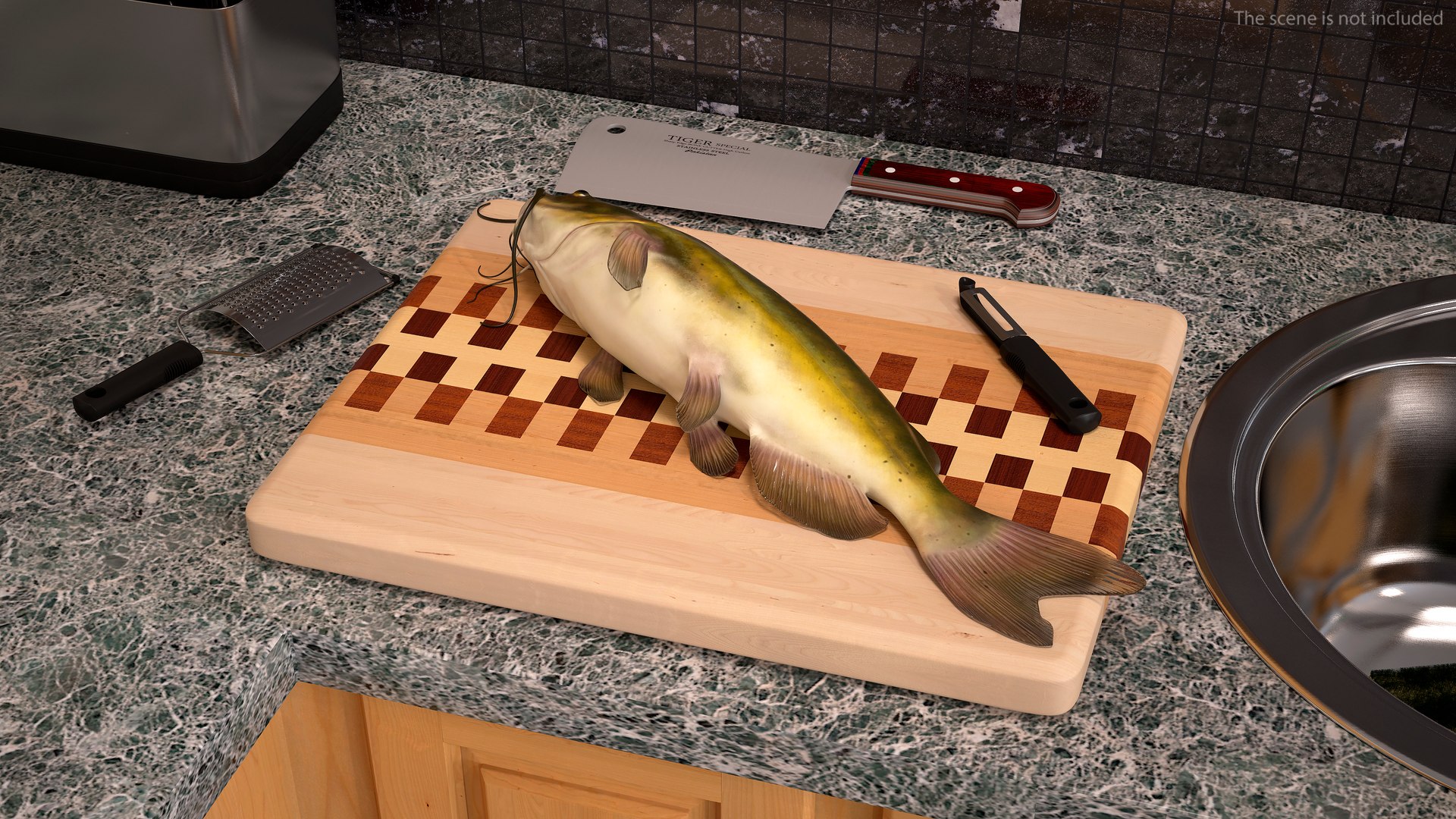 3D Channel Catfish Laying On Side Model - TurboSquid 1830822