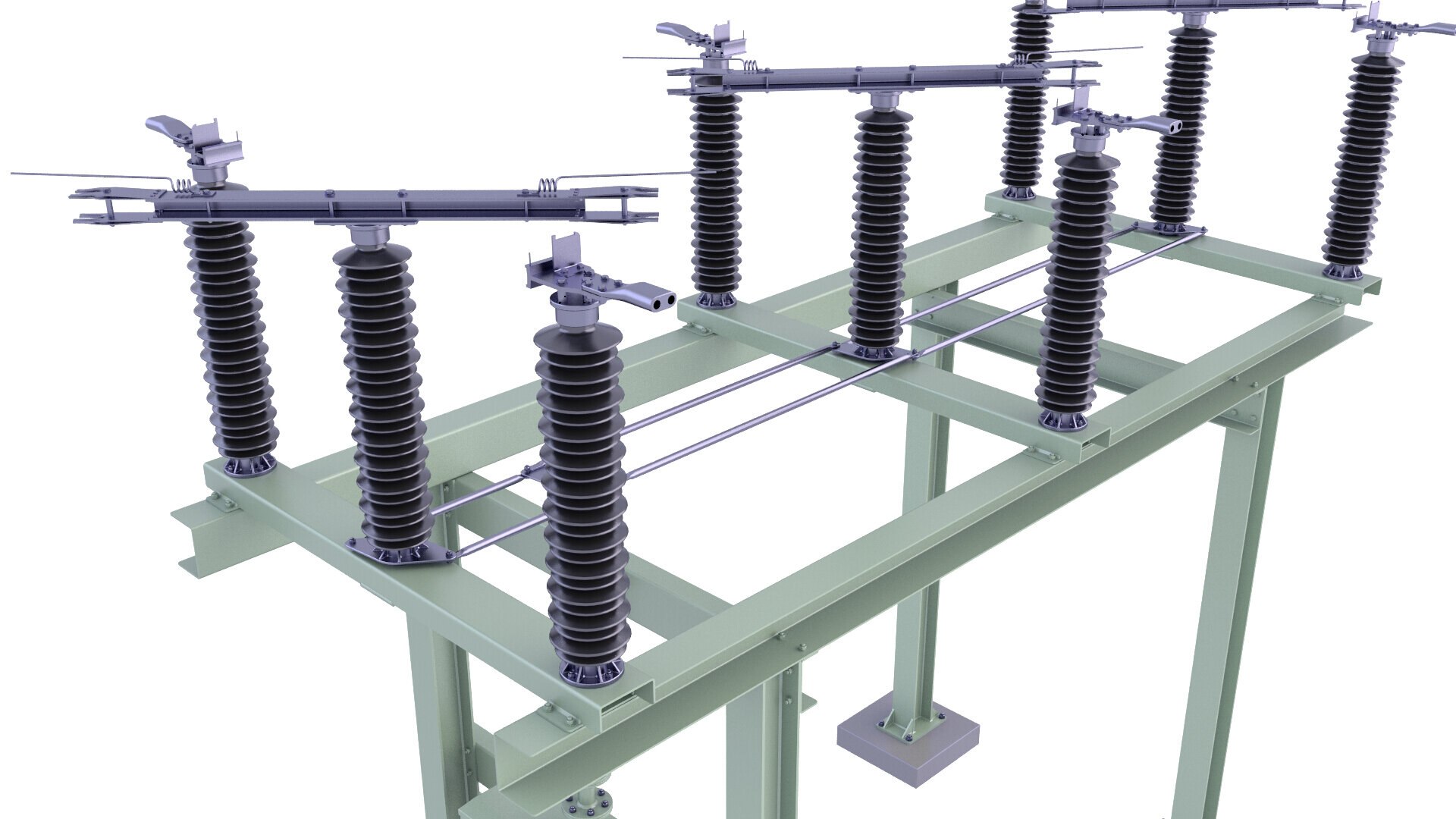 3D Model Substation Off Double Break Disconnector 30 - TurboSquid 2098672