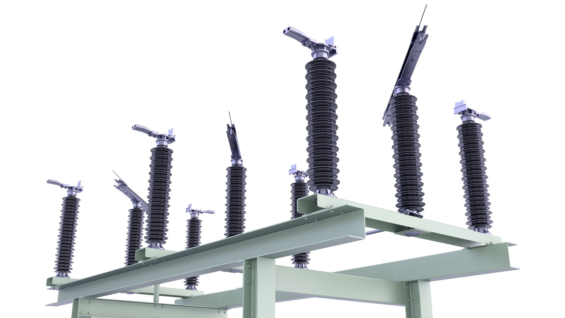 3D Model Substation Off Double Break Disconnector 30 - TurboSquid 2098672