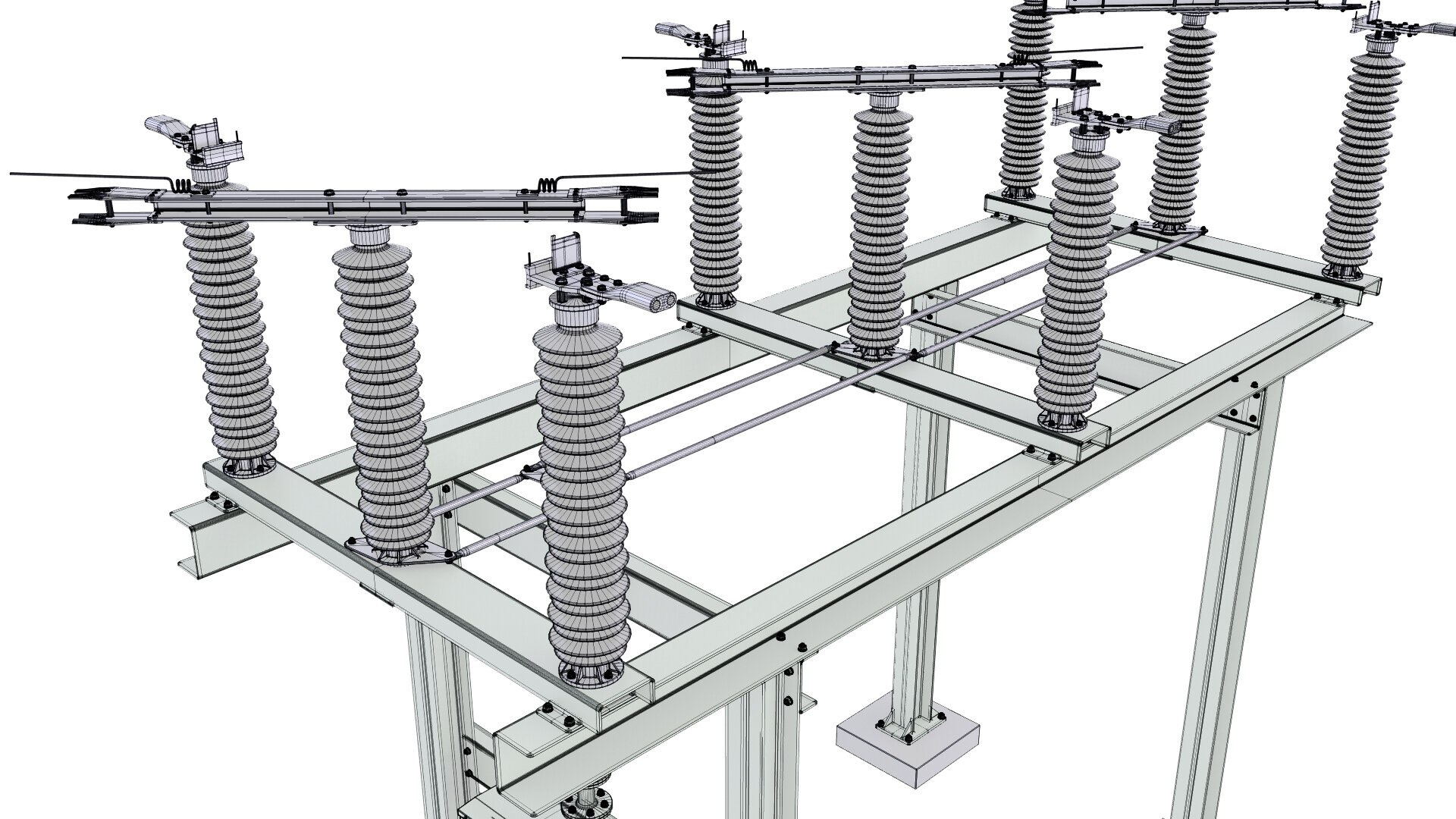 3D Model Substation Off Double Break Disconnector 30 - TurboSquid 2098672