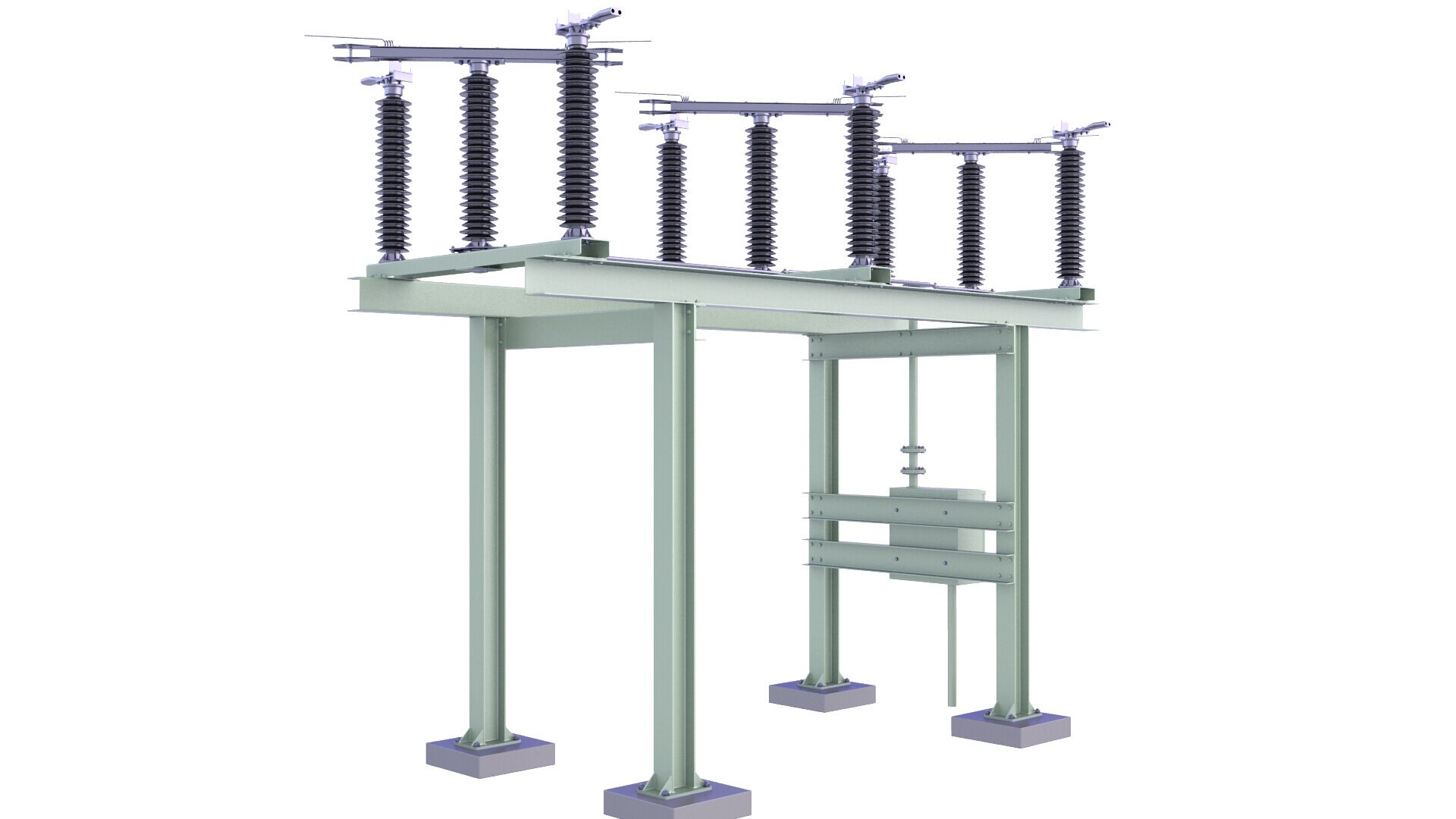 3D Model Substation Off Double Break Disconnector 30 - TurboSquid 2098672