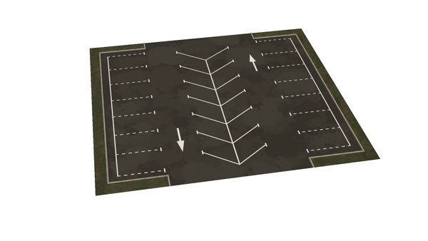 modelo 3d Aparcamiento en la calle vacío 26 plazas Nuevo - TurboSquid 2250065