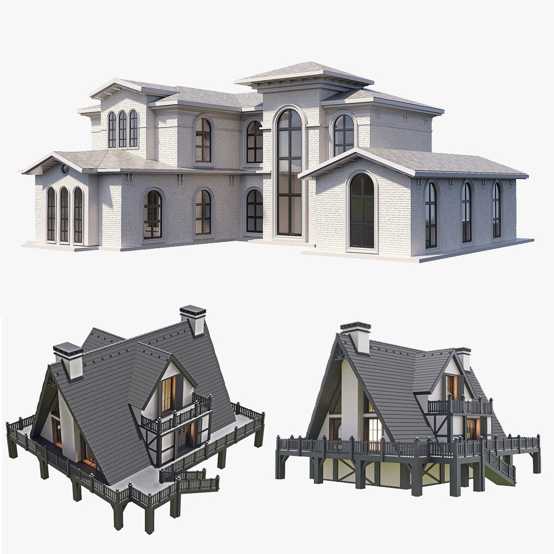 Collection Classic and Country Houses 3D model - TurboSquid 2050058