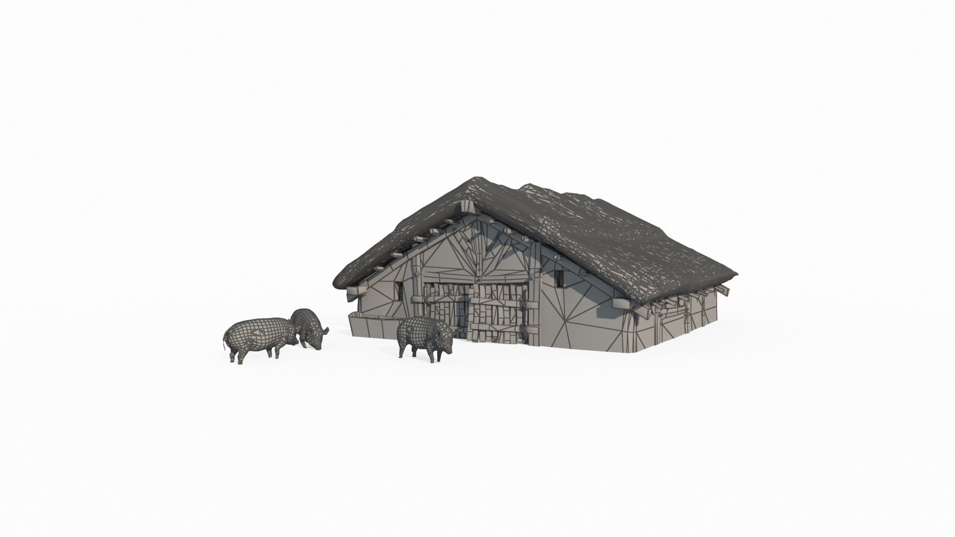 Medieval Architecture Pigsty 3D Model - TurboSquid 2385967