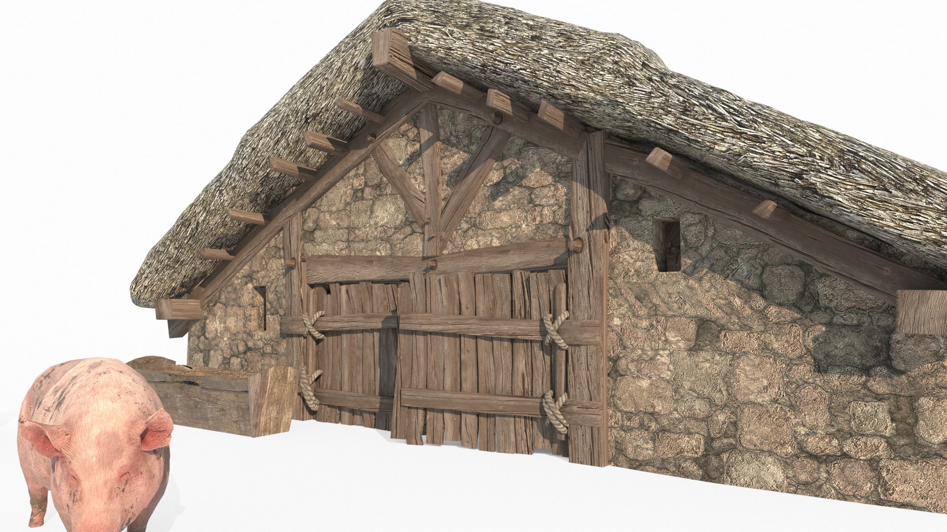 Medieval Architecture Pigsty 3D Model - TurboSquid 2385967