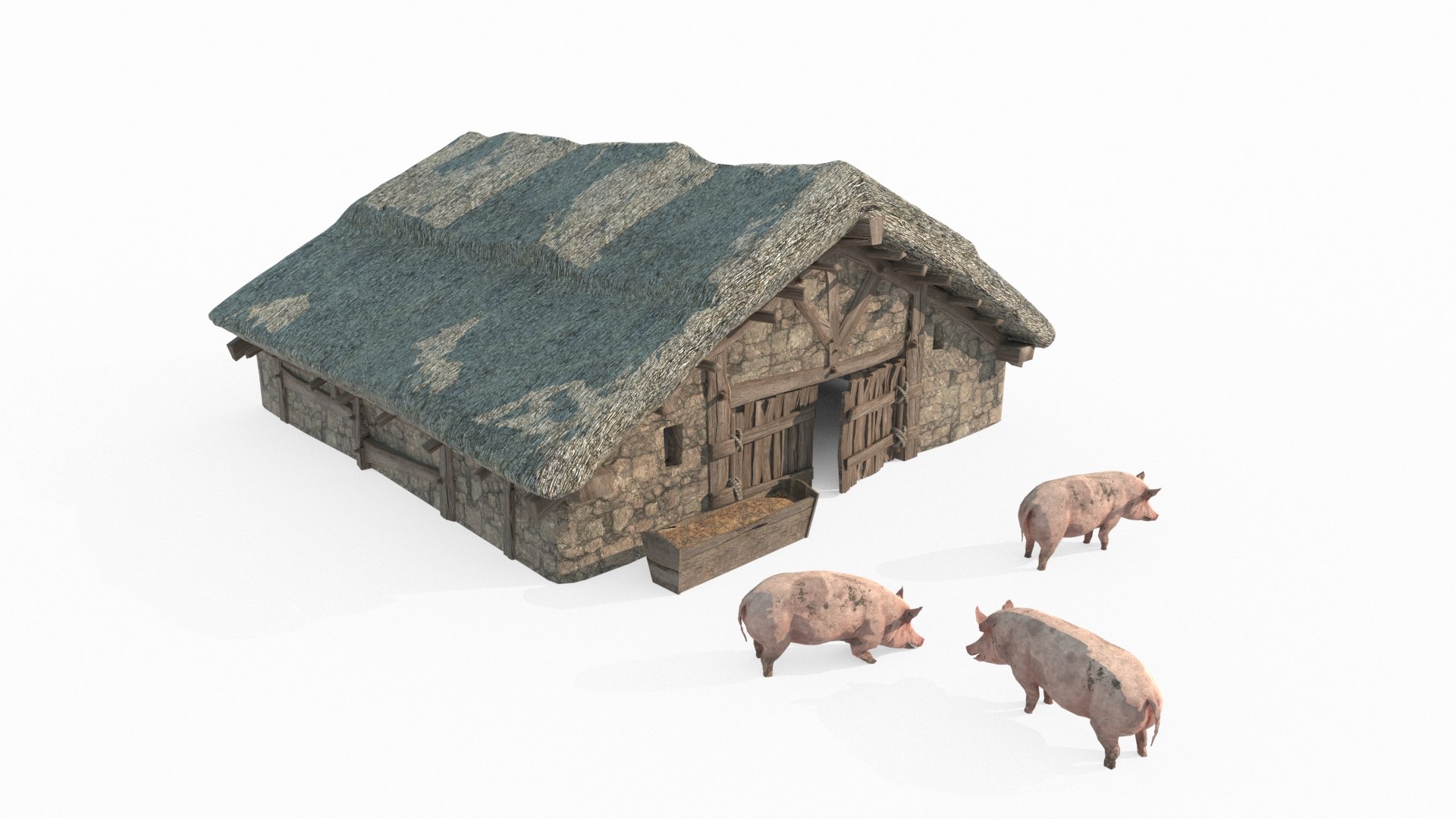 Medieval Architecture Pigsty 3D Model - TurboSquid 2385967