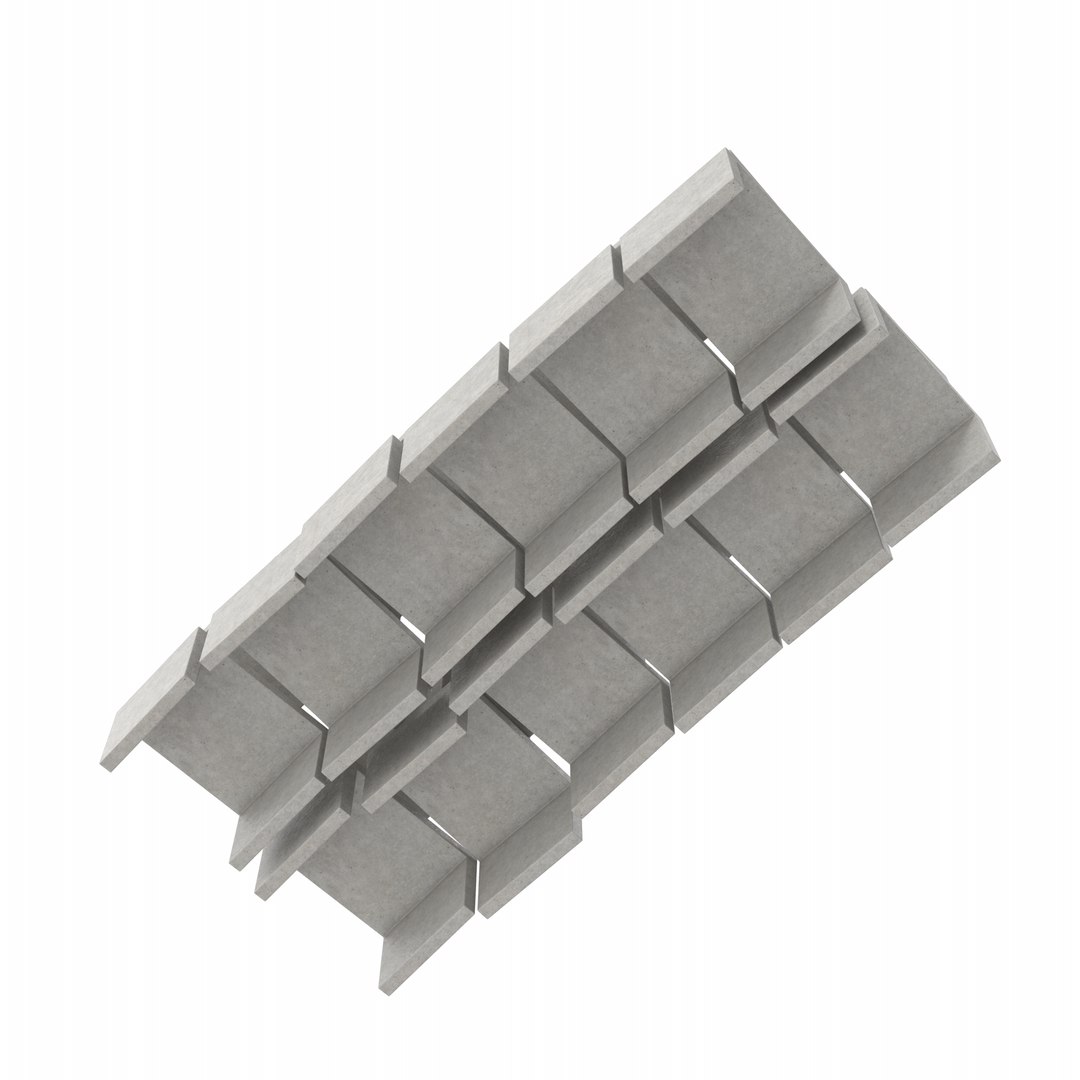 3D Stack Of Concrete Blocks Model - TurboSquid 1991249