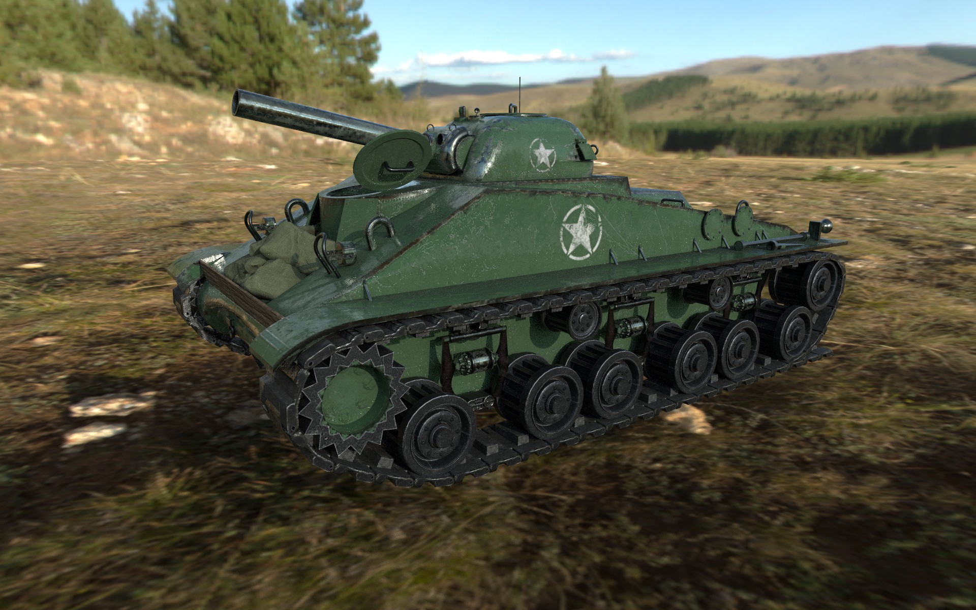 Ww2 tank sherman 3D model - TurboSquid 1686722