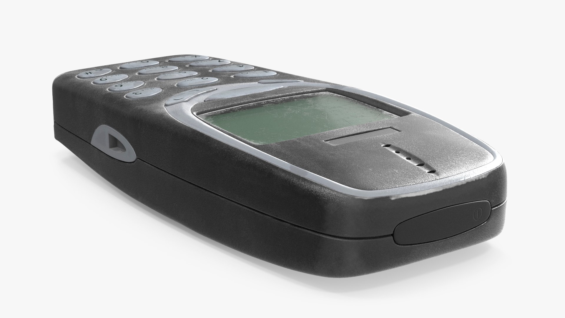 3D Worn Retro Phone Black Switched Off Model - TurboSquid 2183505