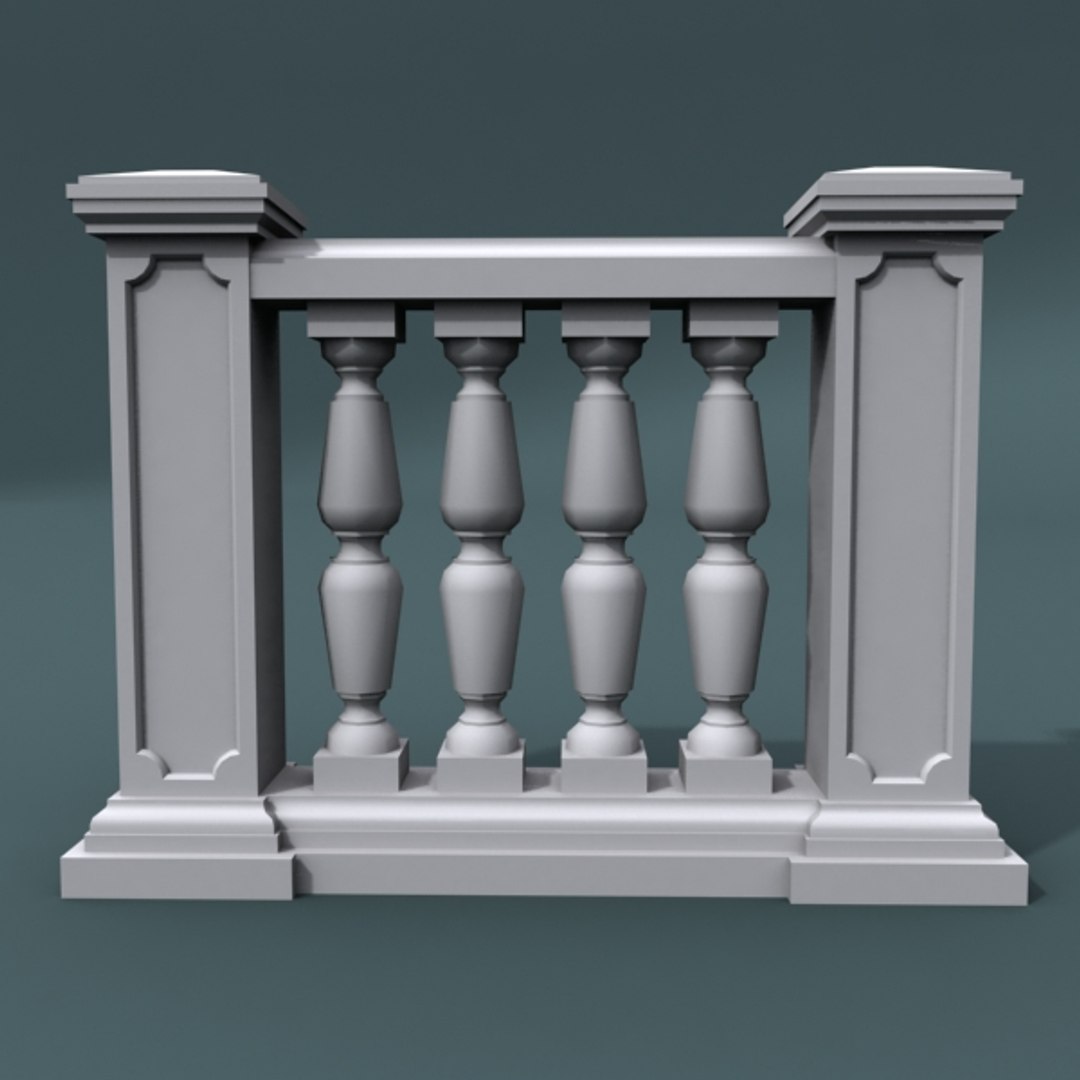 balustrade architectural 3d model