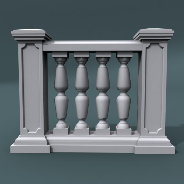 balustrade architectural 3d model