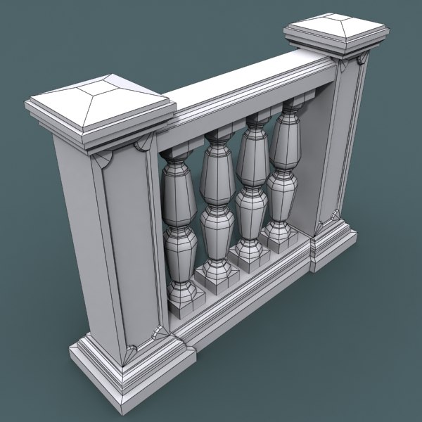 balustrade architectural 3d model