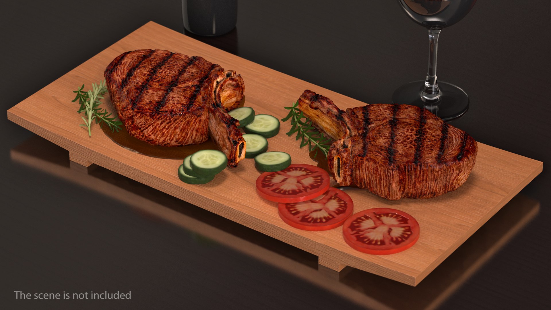 Bbq long bone ribeye model - TurboSquid 1408773