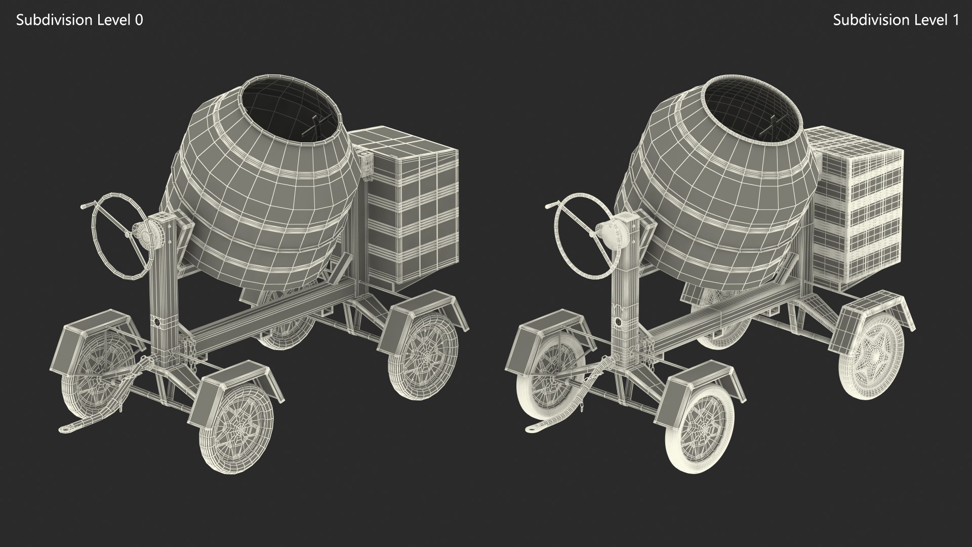 3D Electric Portable Cement Mixing Machine - TurboSquid 2051586