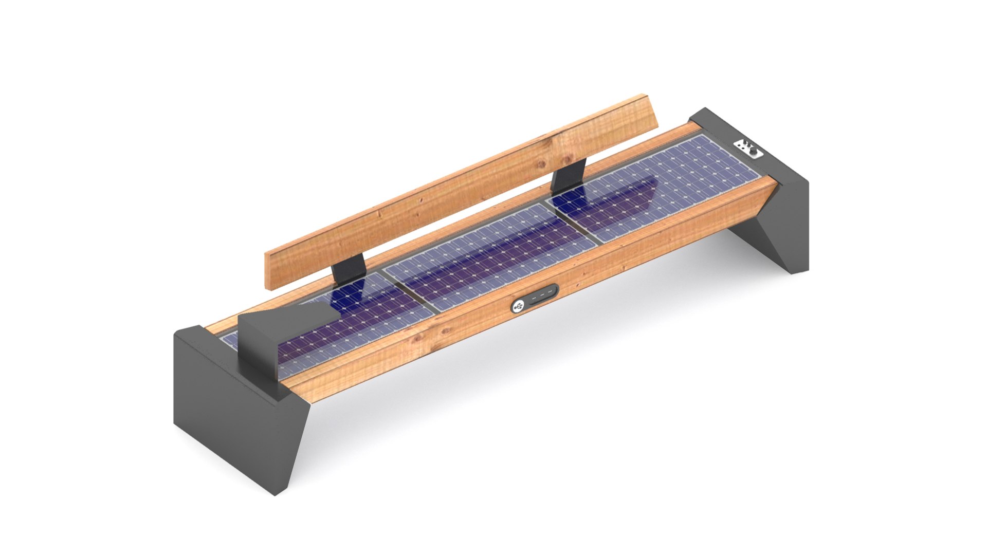 Smart Solar Bench 3D model - TurboSquid 1825559
