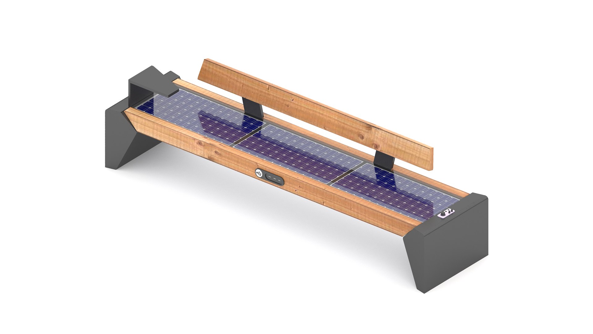 Smart Solar Bench 3D model - TurboSquid 1825559