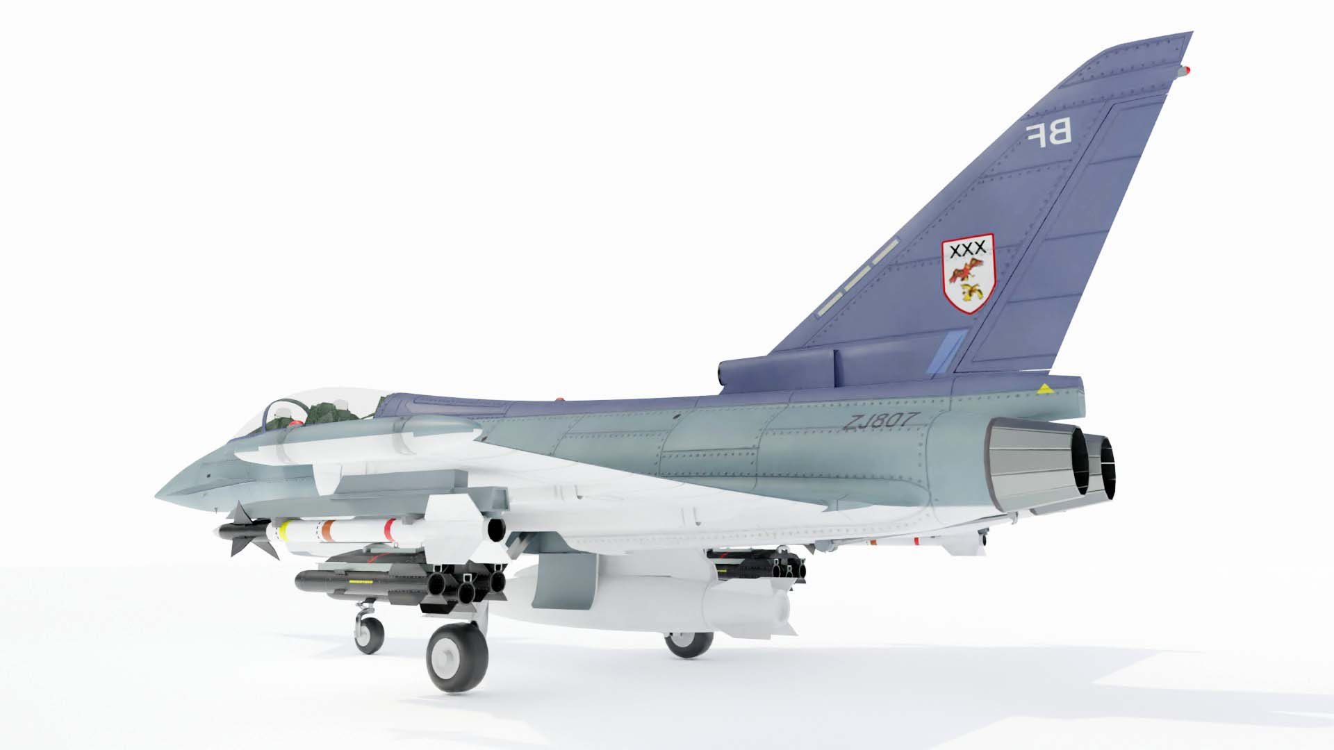 3d Eurofighter Typhoon Raf Version Model