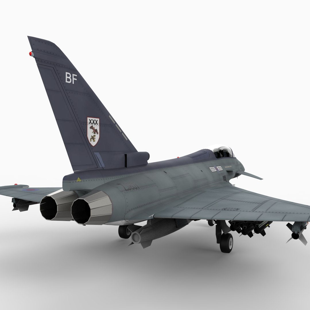 3d eurofighter typhoon raf version model