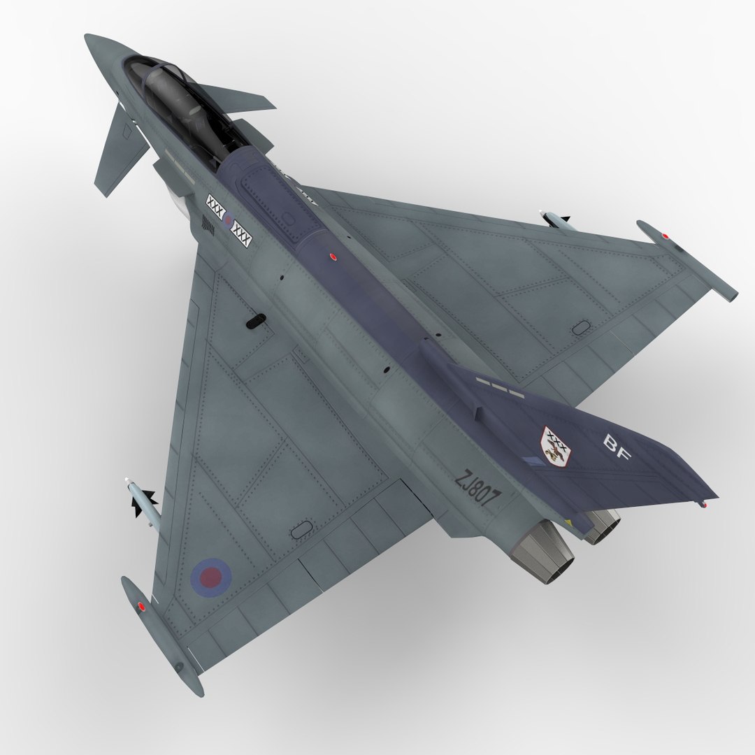 3d Eurofighter Typhoon Raf Version Model
