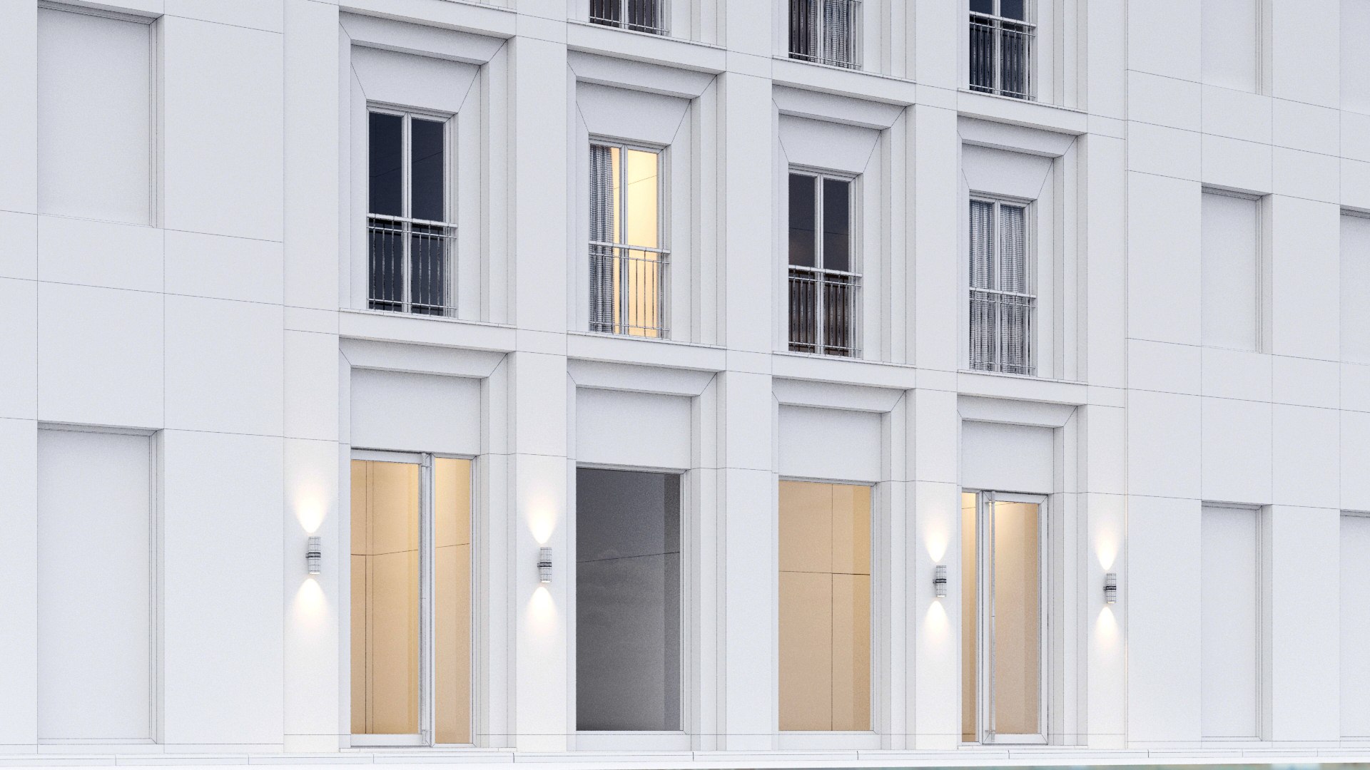 Modern Building Fasade 6 3D Model - TurboSquid 2290325