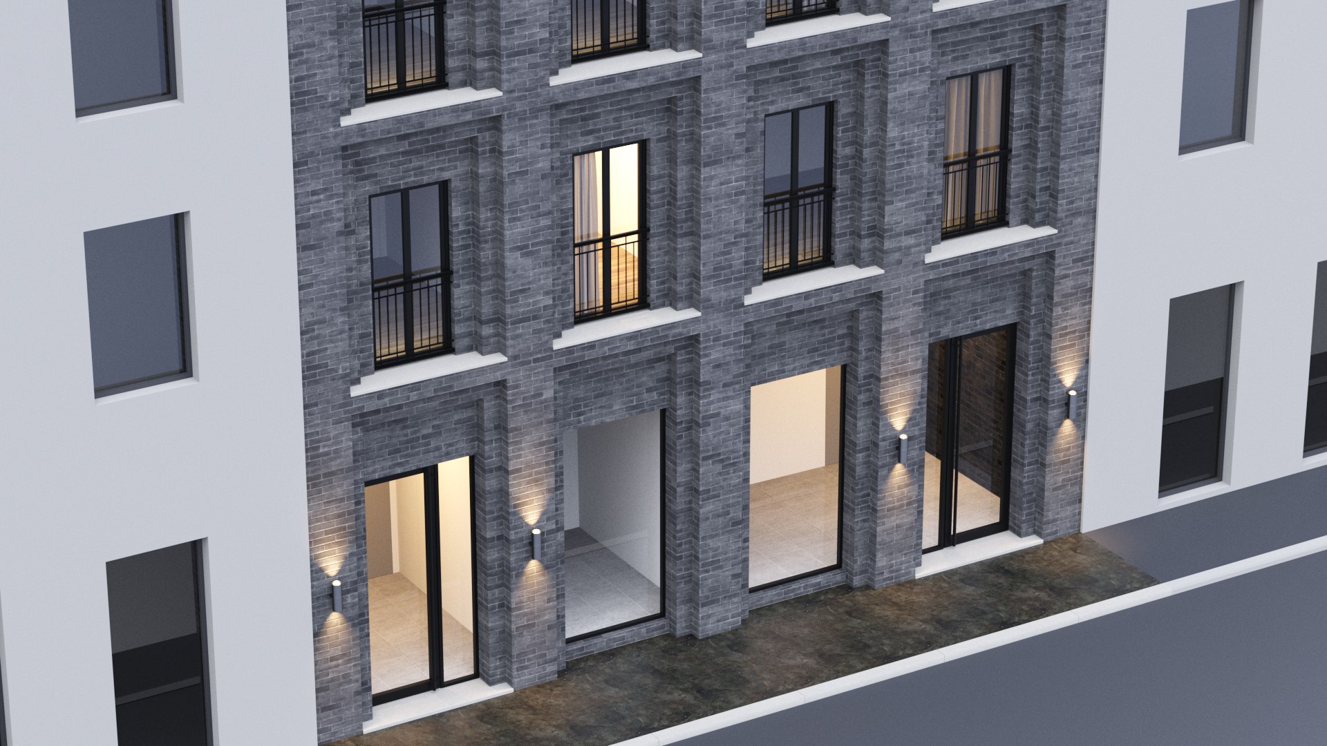 Modern Building Fasade 6 3D Model - TurboSquid 2290325