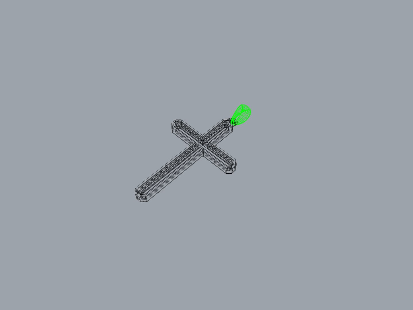 Cross Pendant With Bail 3D Model - TurboSquid 2324846