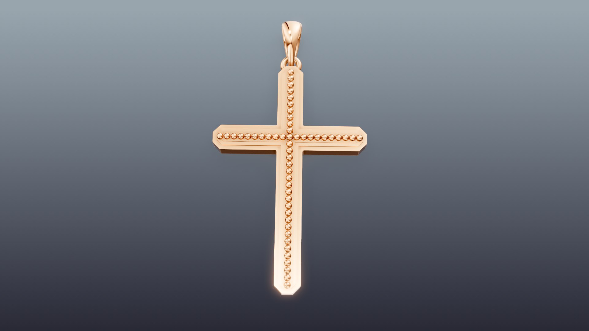 Cross Pendant With Bail 3D Model - TurboSquid 2324846