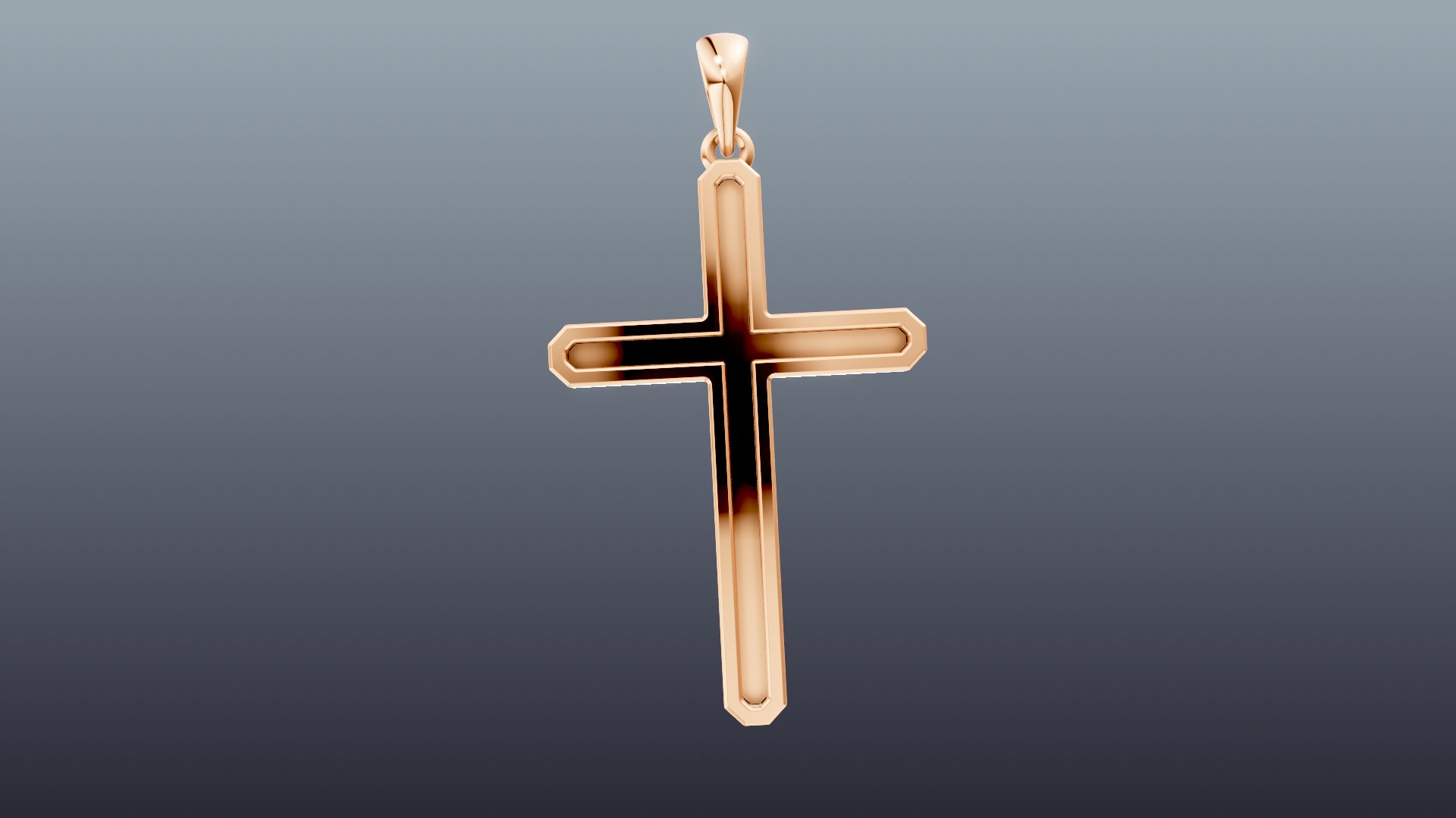 Cross Pendant With Bail 3D Model - TurboSquid 2324846