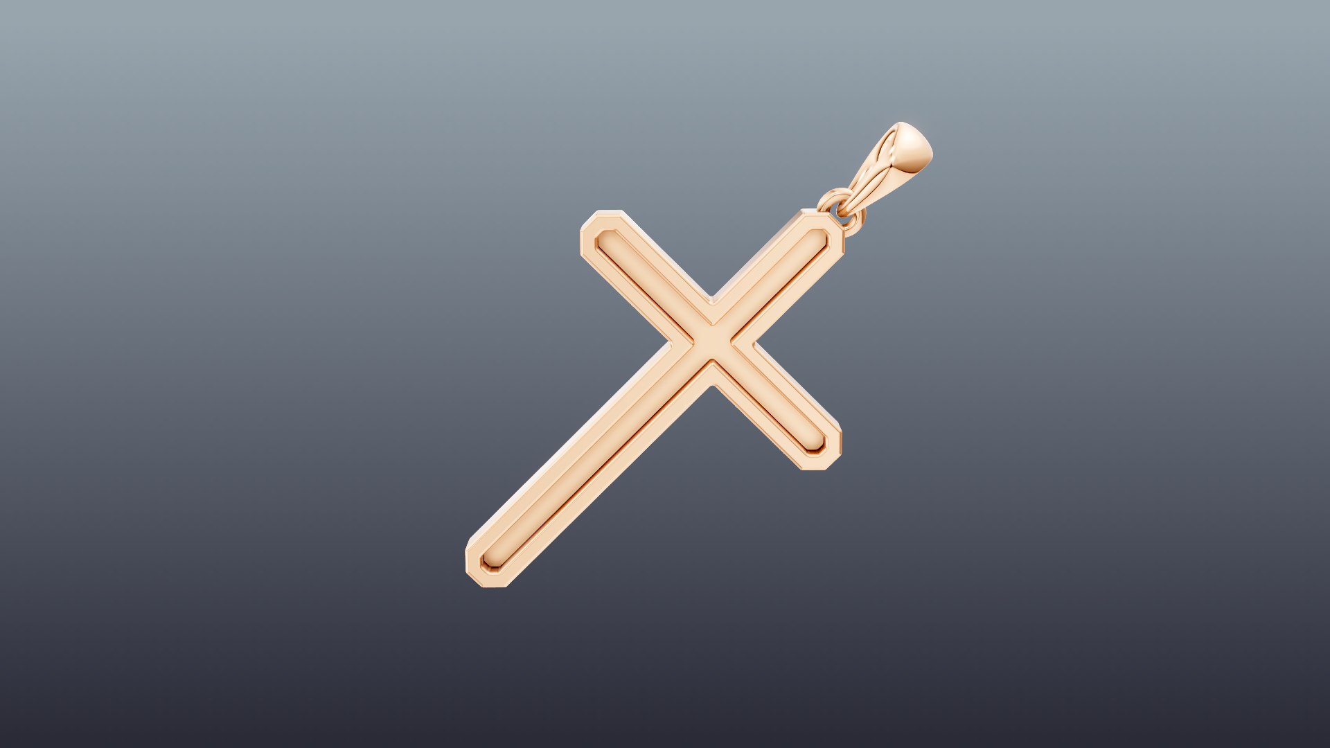 Cross Pendant With Bail 3D Model - TurboSquid 2324846