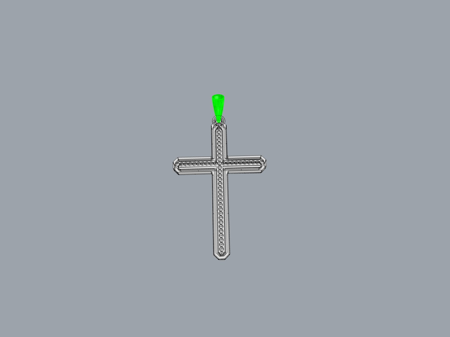 Cross Pendant With Bail 3D Model - TurboSquid 2324846