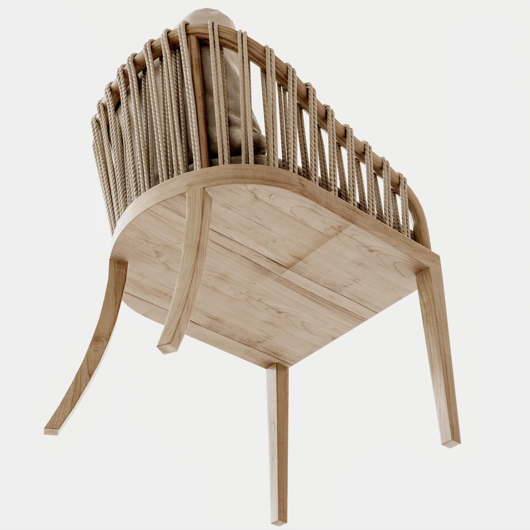 Tulum Upholstered Dining Chair 3D Model - TurboSquid 2388439