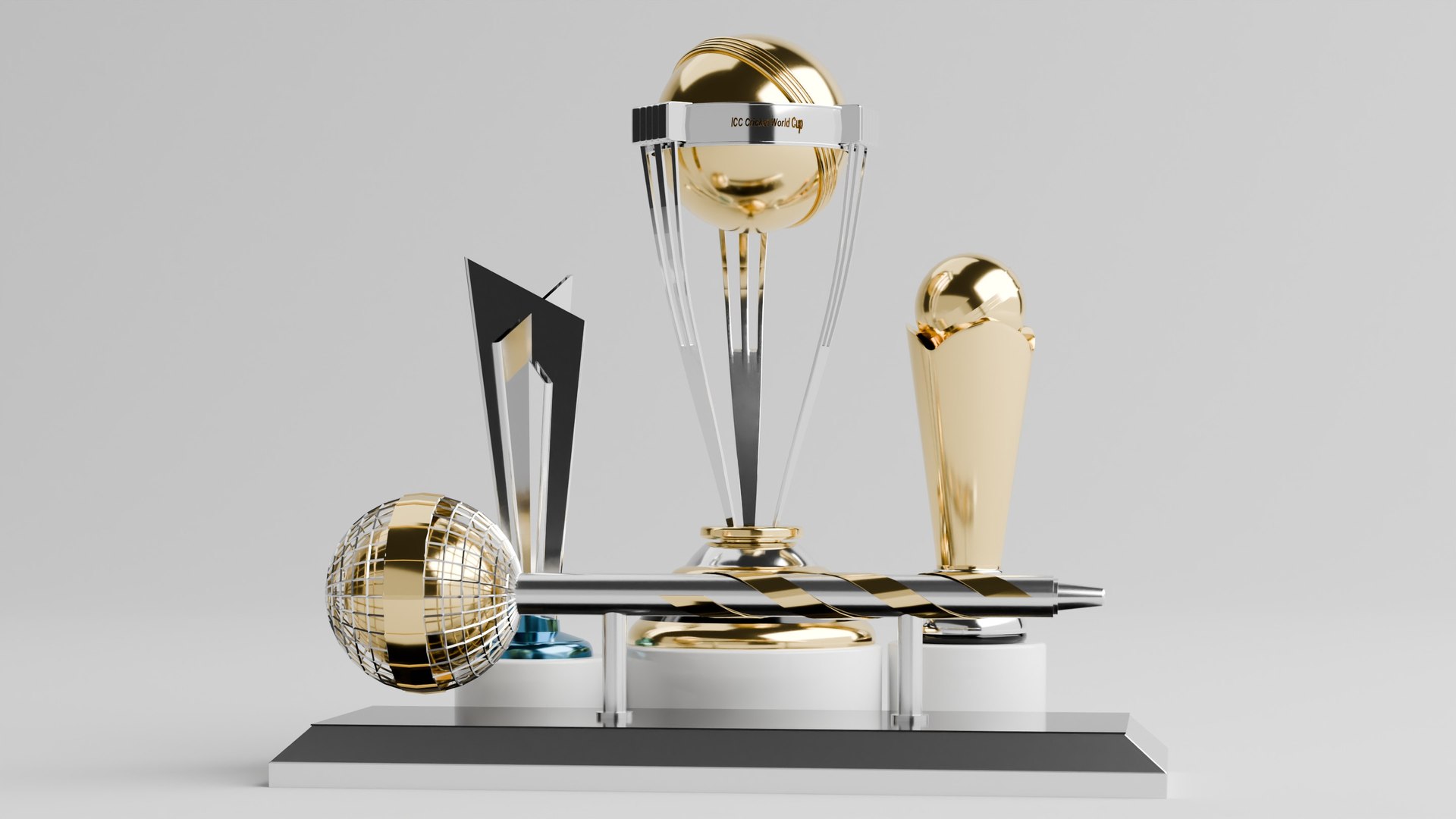 3D Model ICC Trophies 3d Model Pack - TurboSquid 2414244