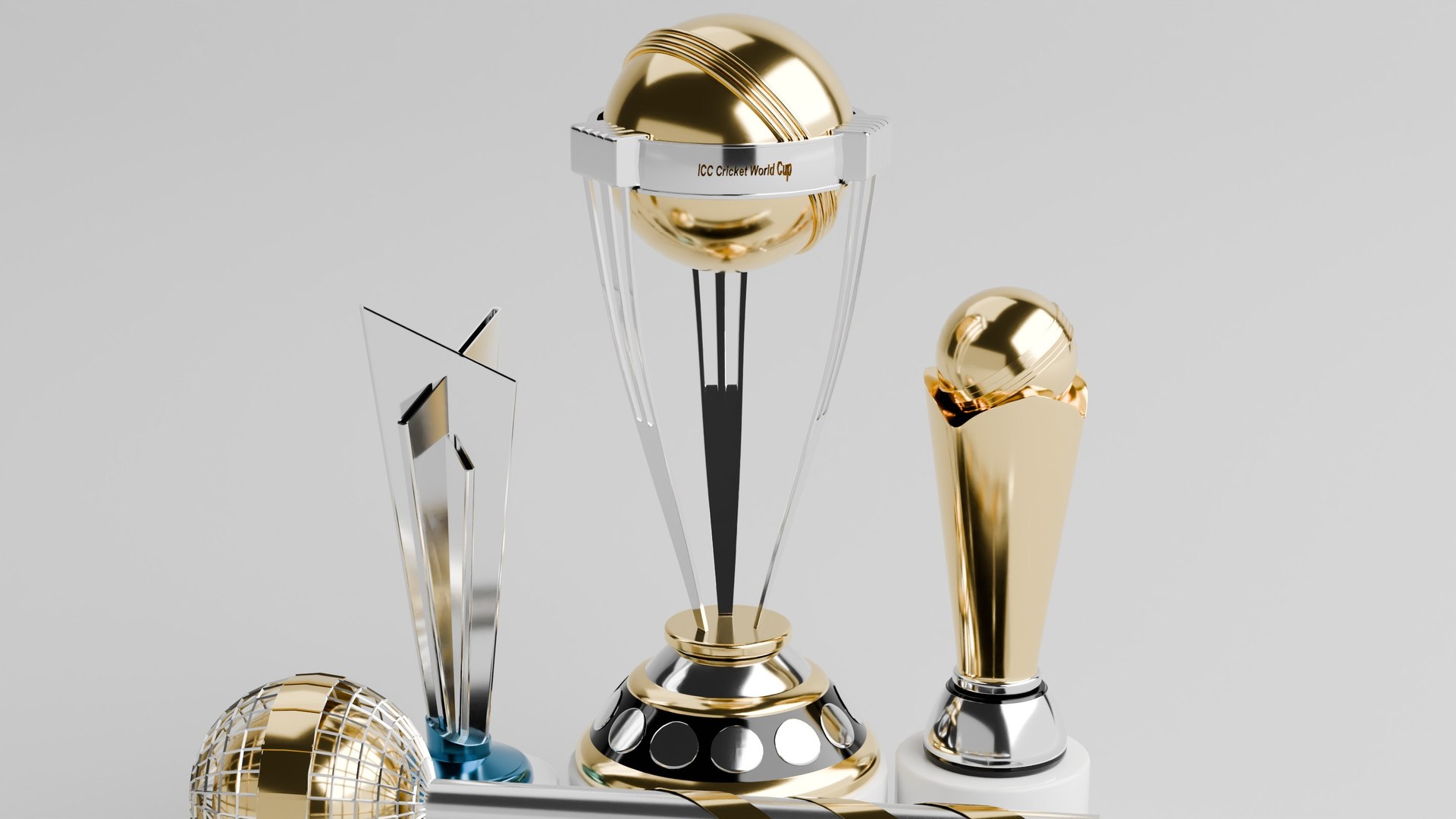 3D Model ICC Trophies 3d Model Pack - TurboSquid 2414244