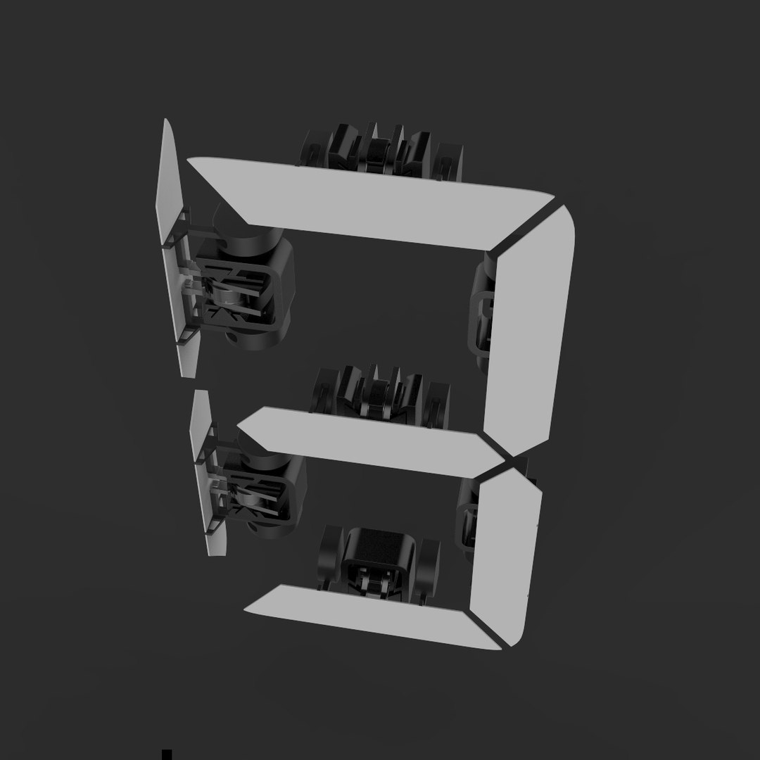 Digital Number Panel 3D Model - TurboSquid 1169288