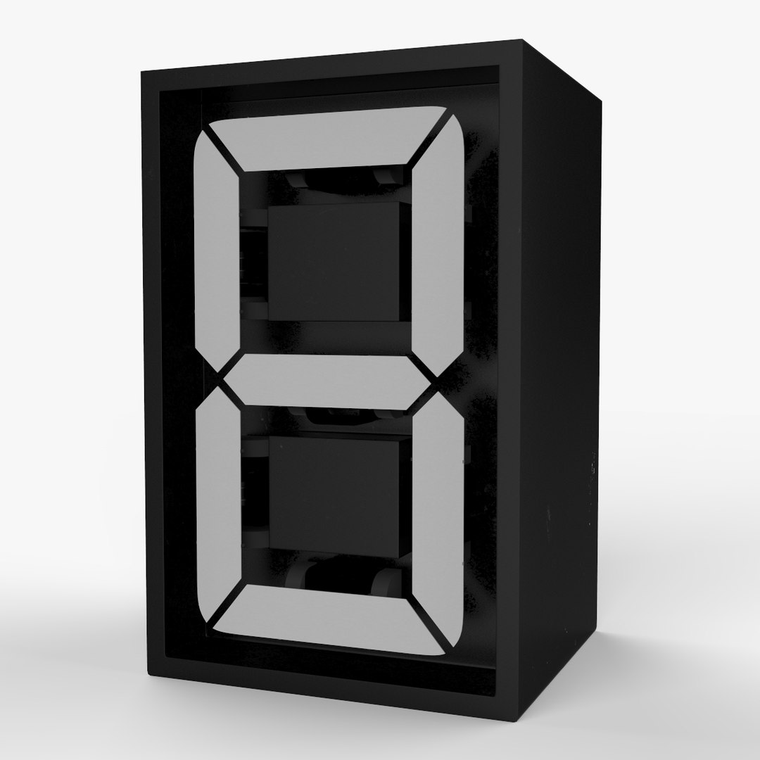 Digital Number Panel 3D Model - TurboSquid 1169288