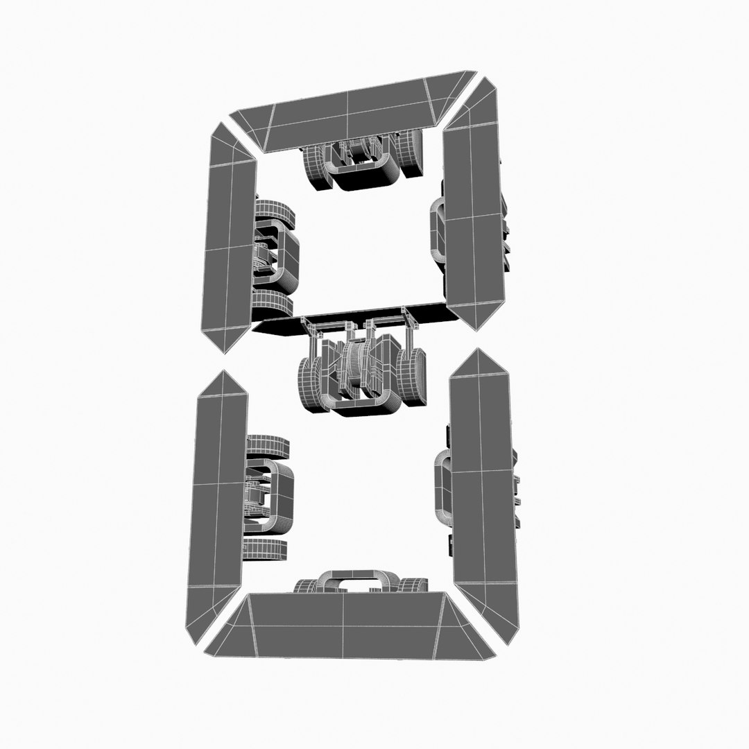 Digital Number Panel 3D Model - TurboSquid 1169288