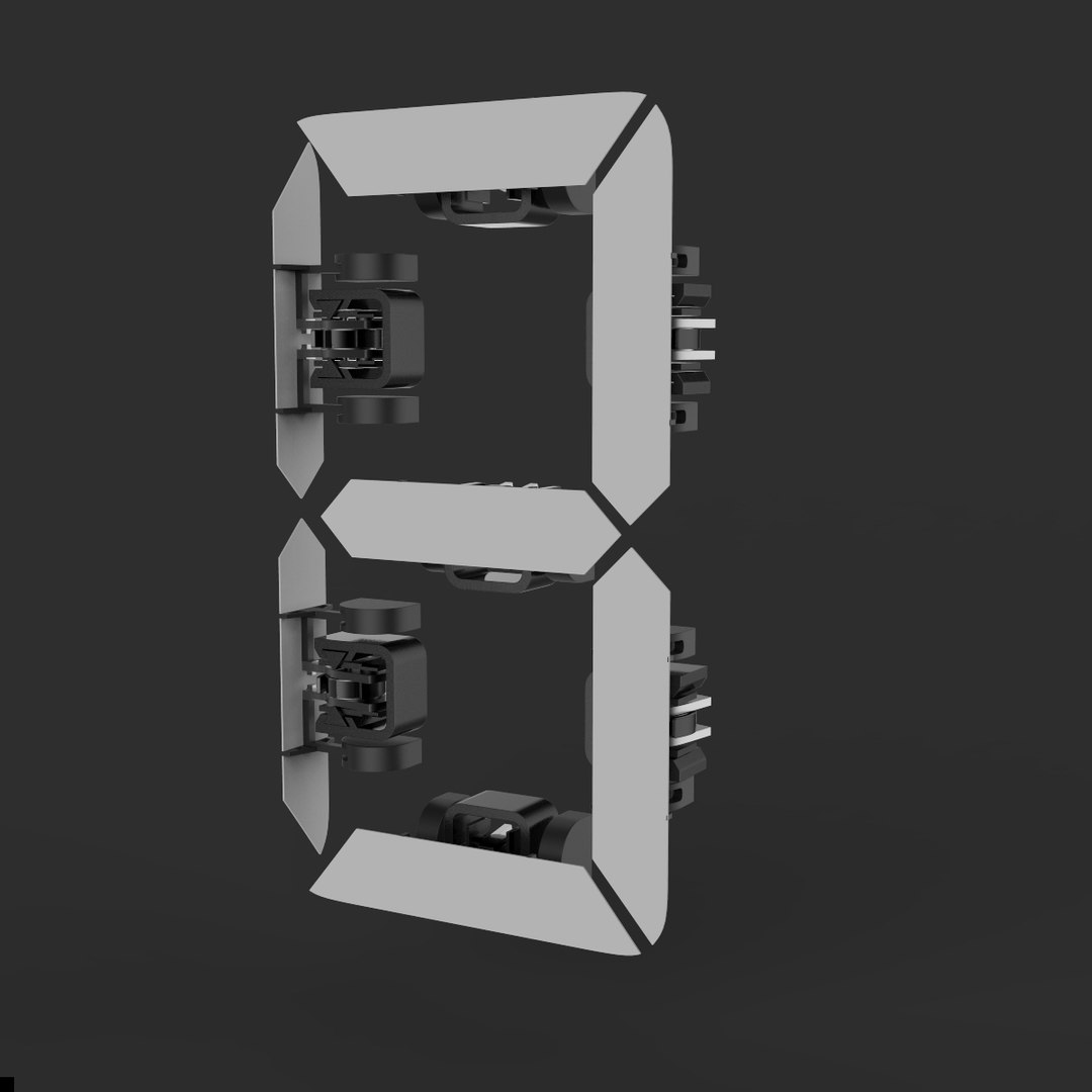 Digital Number Panel 3D Model - TurboSquid 1169288