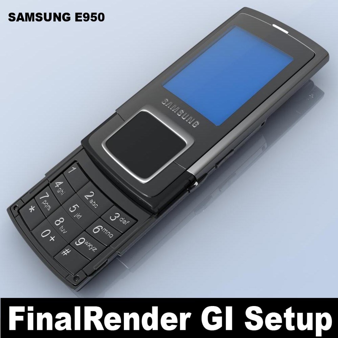 Samsung E950 Mobile Phone 3d Model