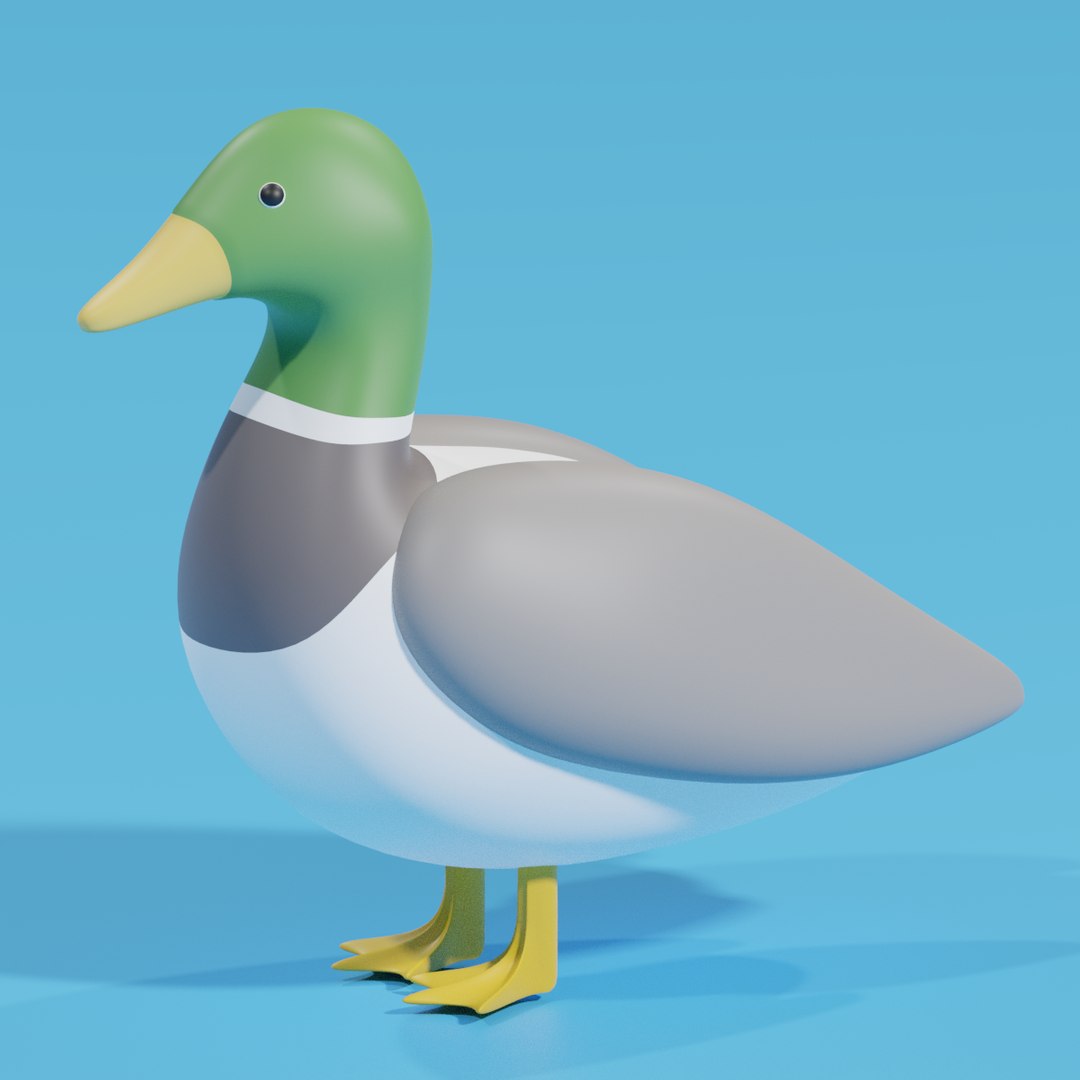 Cartoon Duck Model - TurboSquid 2247341