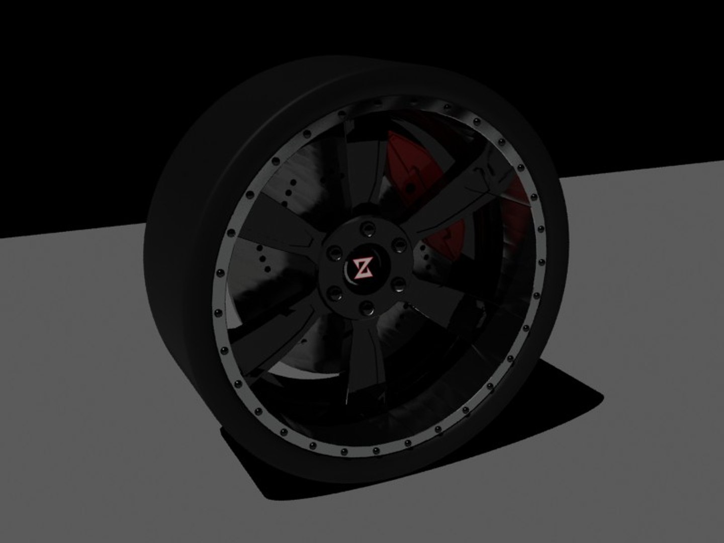 racing wheel 3d model