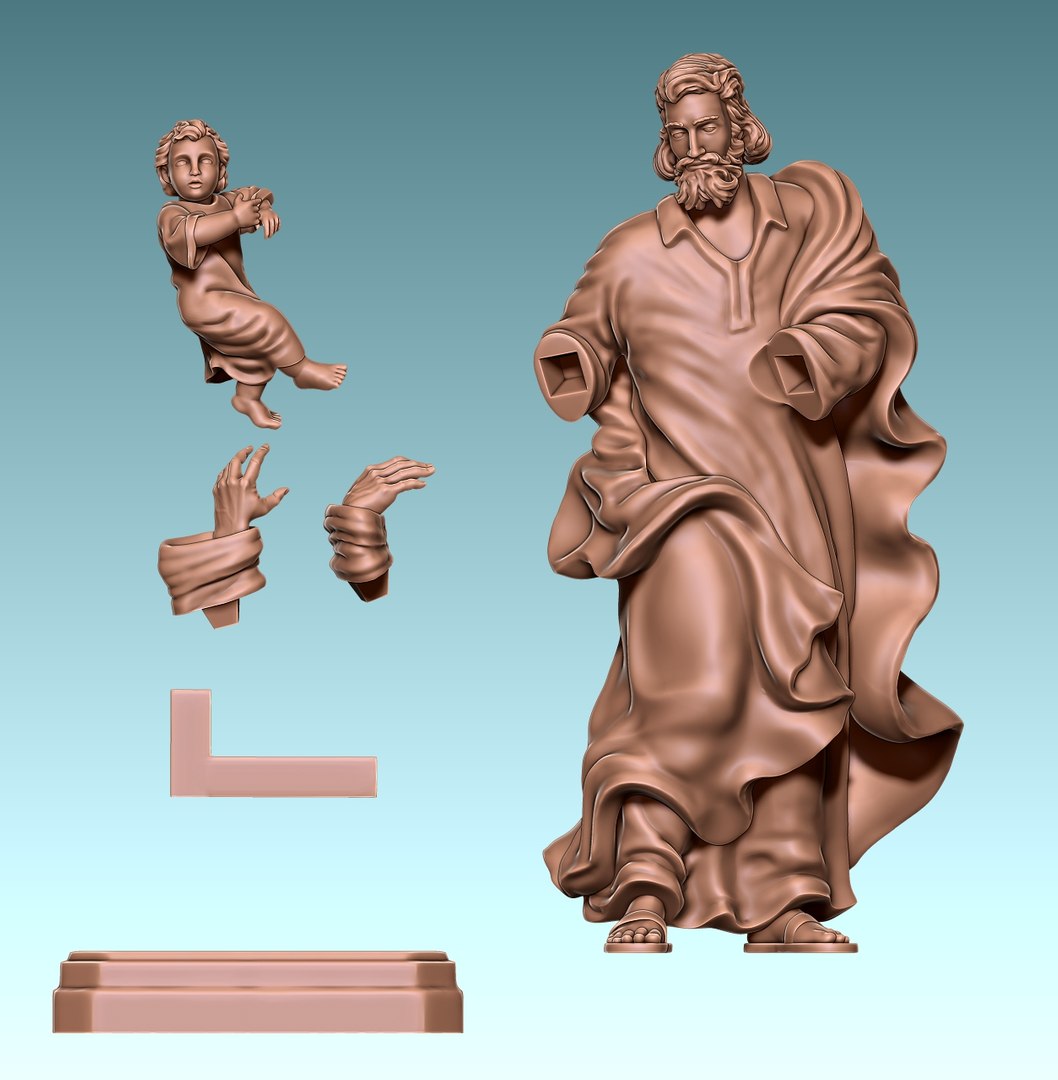 Joseph And Jesus CNC And 3D Print Model 3D Model - TurboSquid 1807952