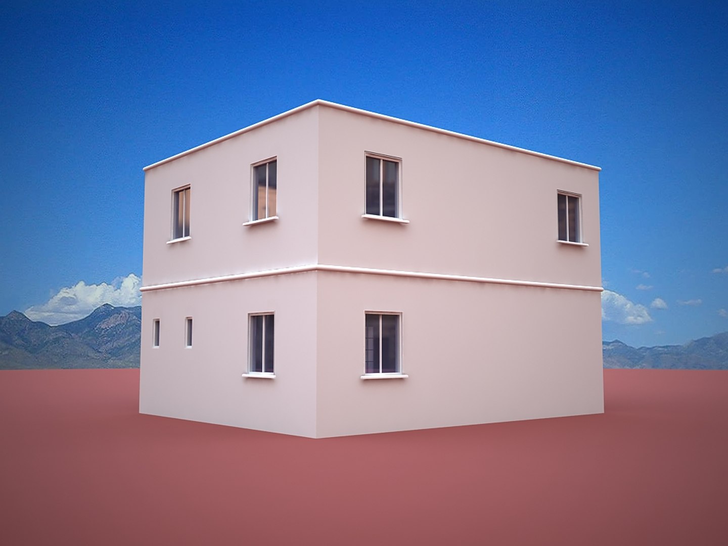 Free Cubic Architecture 3d Model