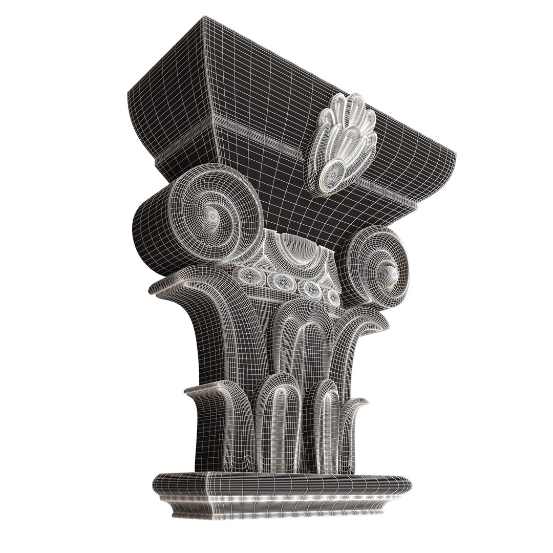 Carved Capital 06 3D Model - TurboSquid 1956318