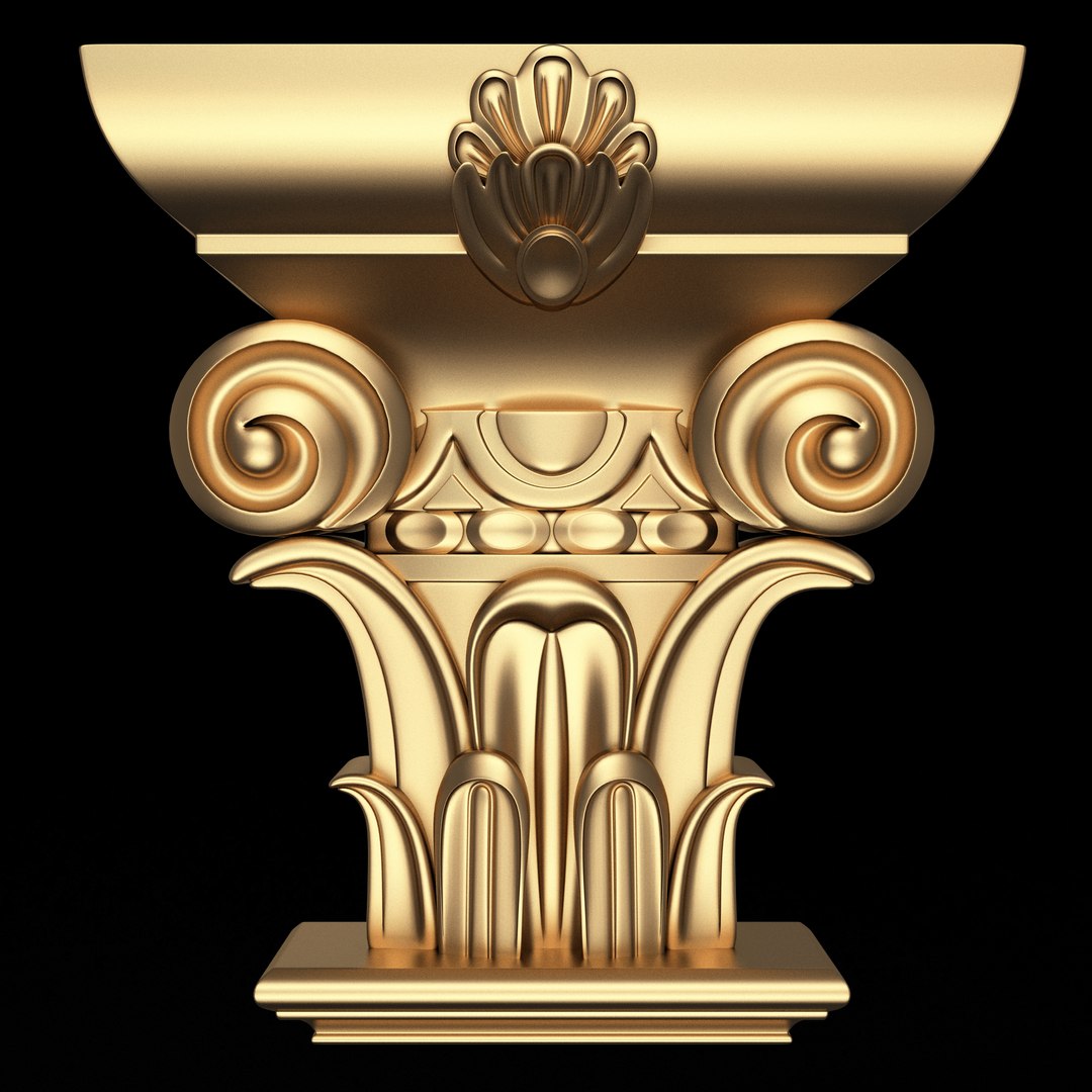 Carved Capital 06 3D Model - TurboSquid 1956318