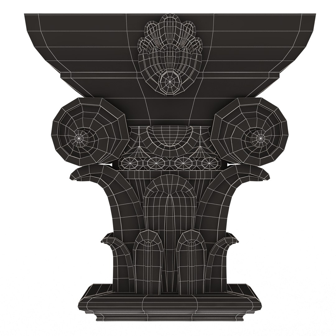 Carved Capital 06 3D Model - TurboSquid 1956318