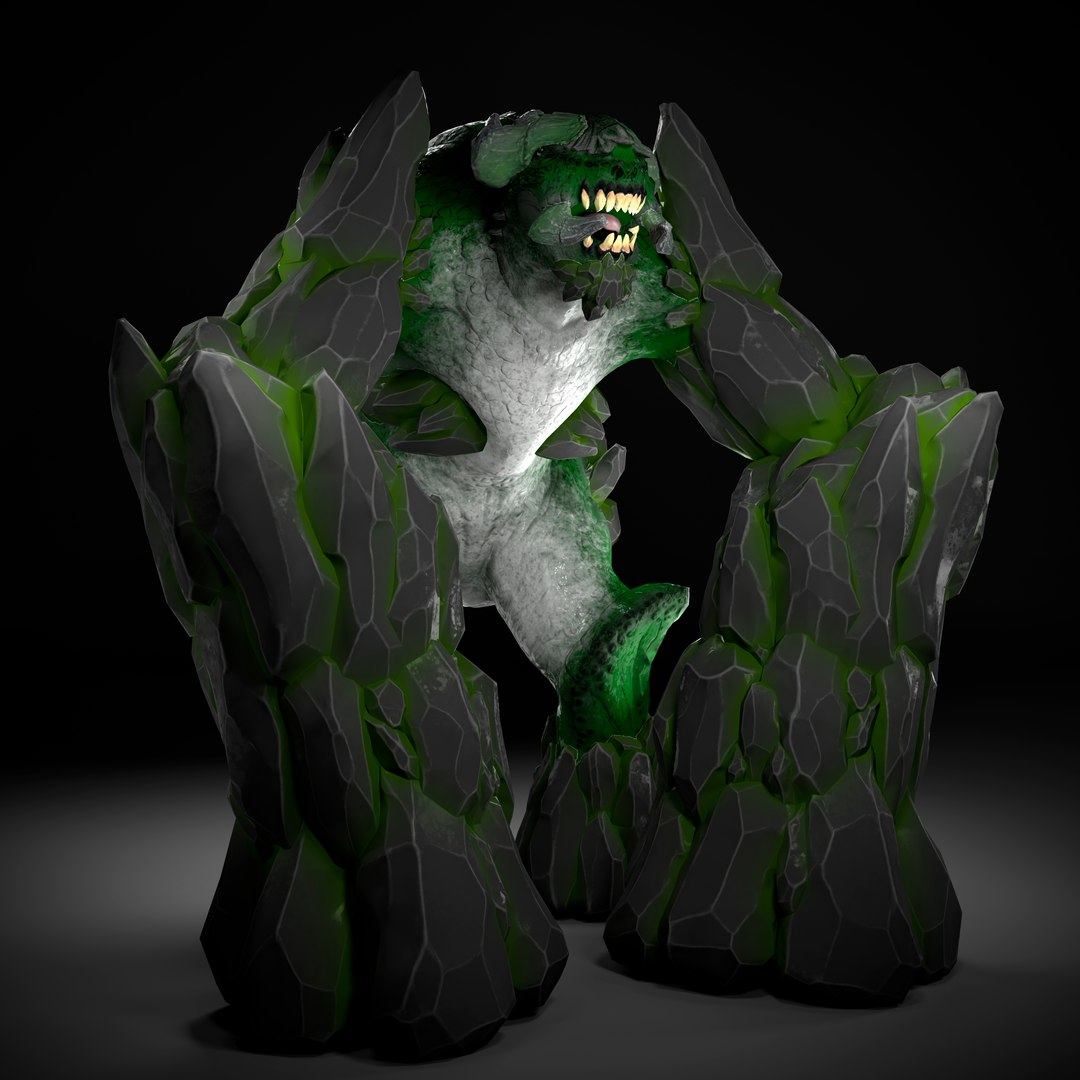 Earth Elemental Creature Rigged Character 3D Model - TurboSquid 1576125