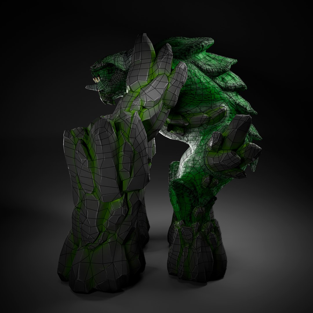 Earth Elemental Creature Rigged Character 3D Model - TurboSquid 1576125