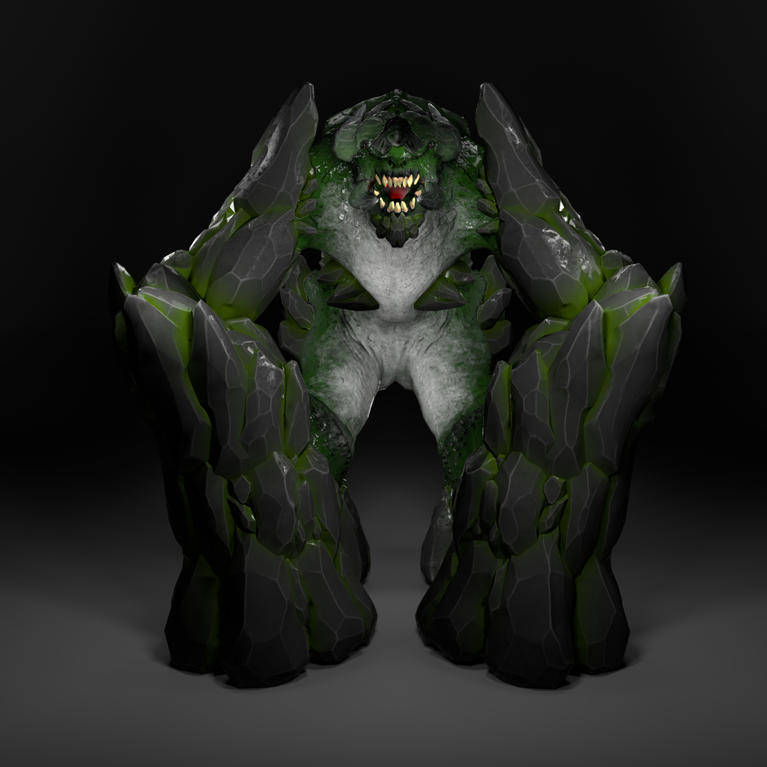 Earth Elemental Creature Rigged Character 3D Model - TurboSquid 1576125